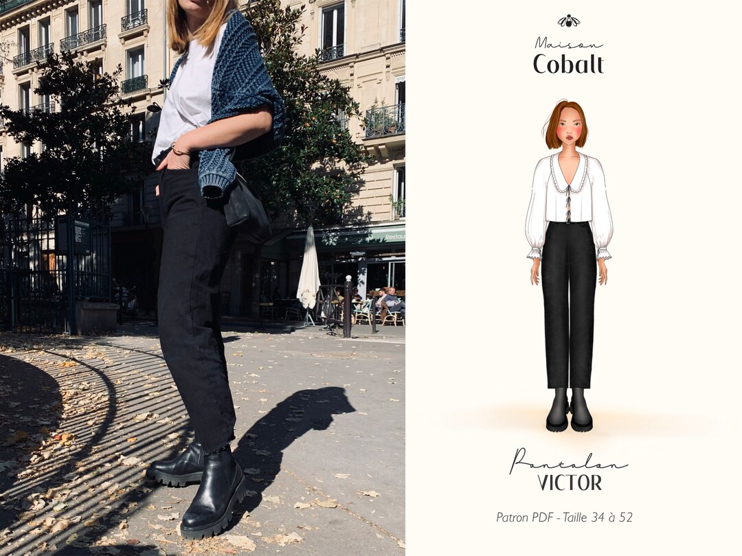 Sewing Pattern VICTOR Pants Denim or Gabardine PDF Download A4 Size 34 ...