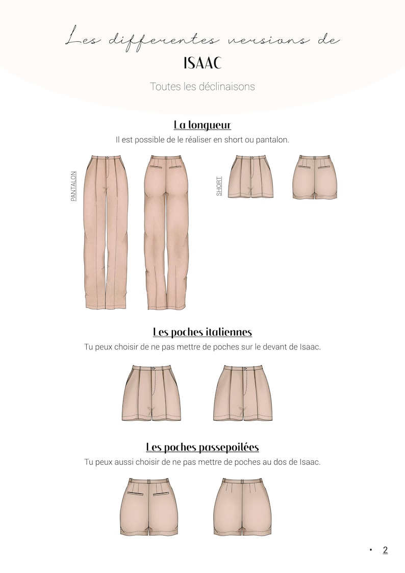 ISAAC Trousers & Shorts Sewing Pattern - Tailored Style - PDF Download ...