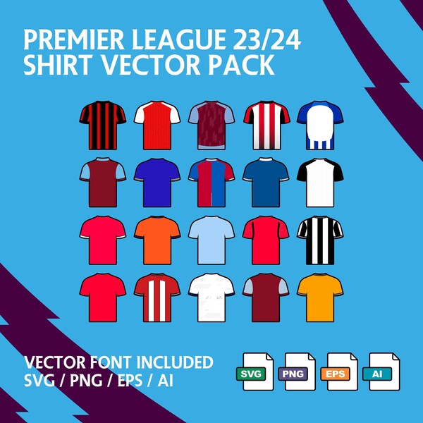 Premier League Font - Etsy