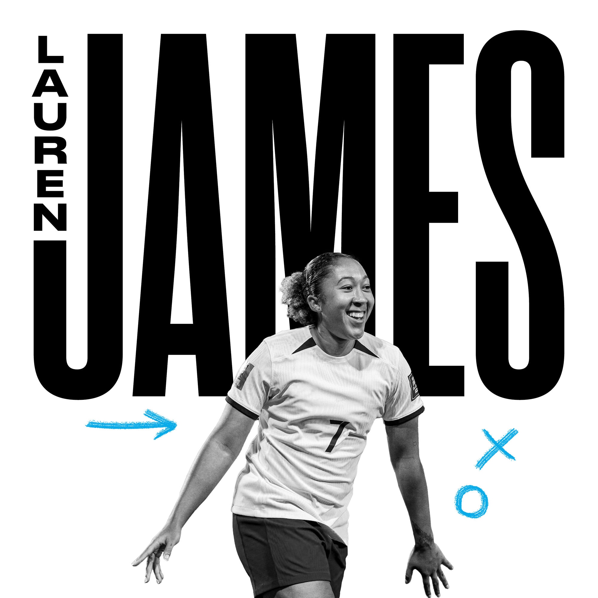 Lauren James England Poster, Lauren James Print, Lionesses Poster ...