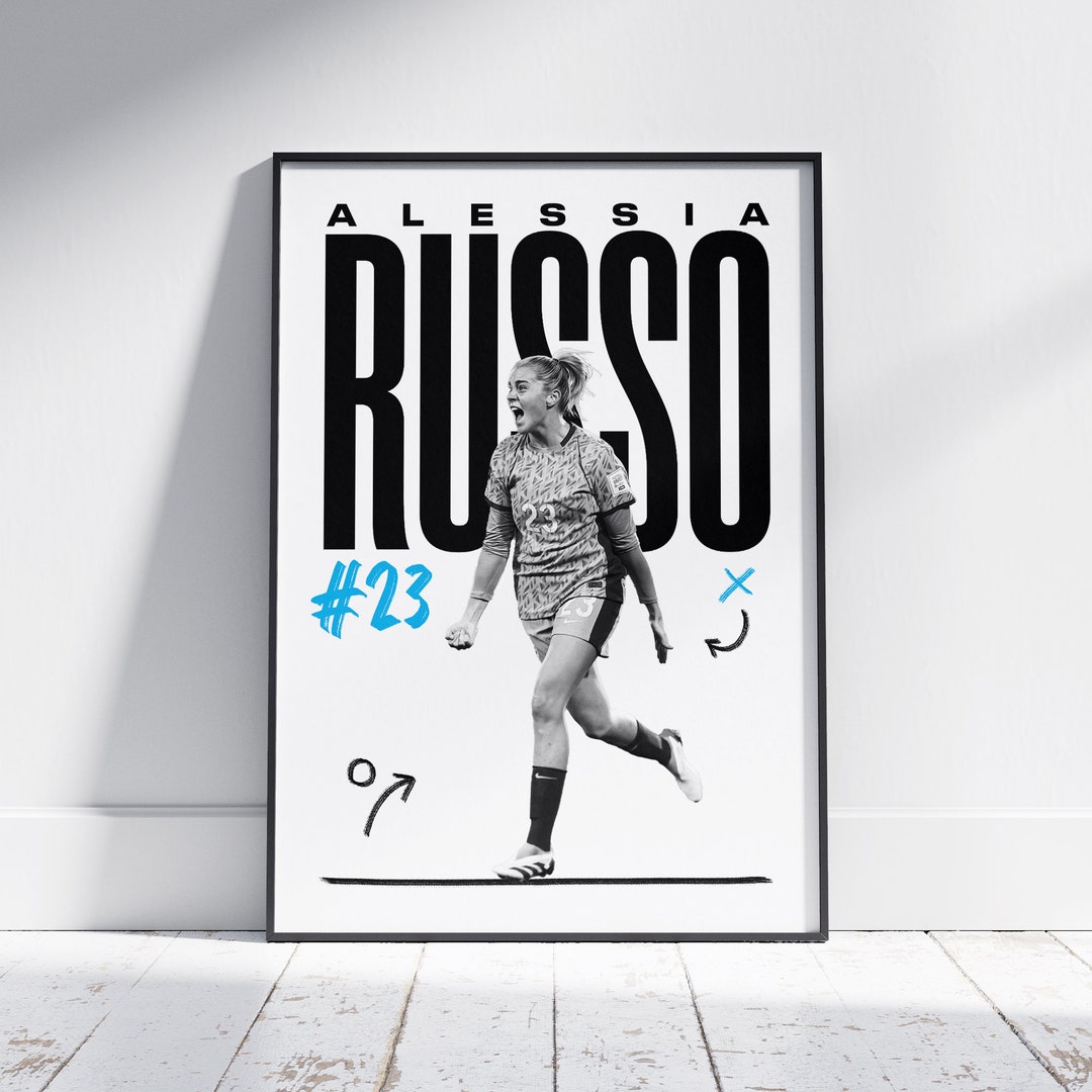 Alessia Russo England Poster, Alessia Russo Print, Lionesses Poster ...