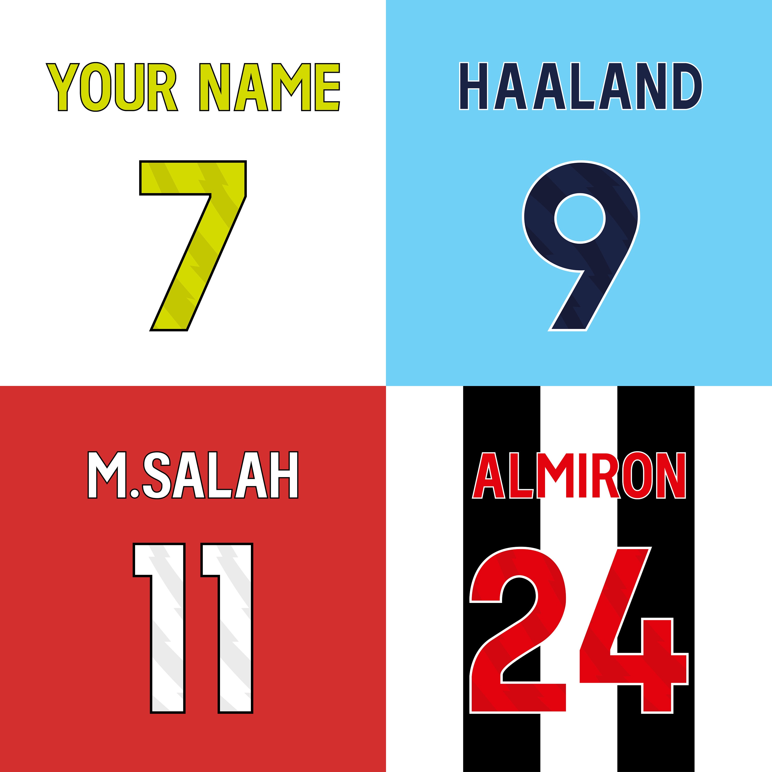 Premier League 23/24 Numbers & Lettering, Digital Download Premier ...