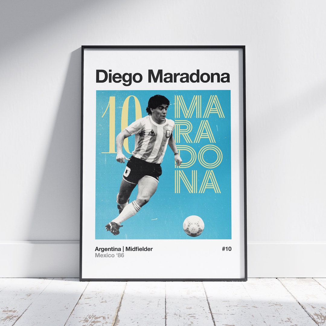 Diego Maradona Argentina International Hero Print, Diego Maradona Print ...