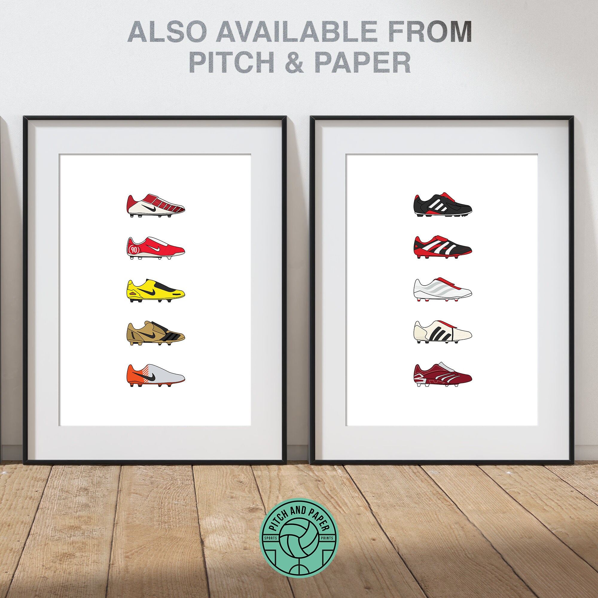 Total 90 Football Boots Blueprint Poster, Football Boots Print, Total ...