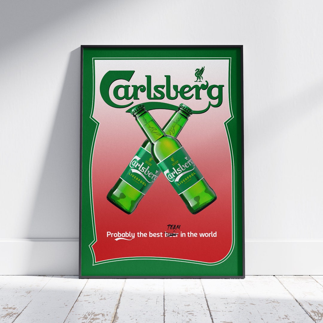 Carlsberg Liverpool FC Beer Poster, Liverpool Print, Liverpool Beer ...