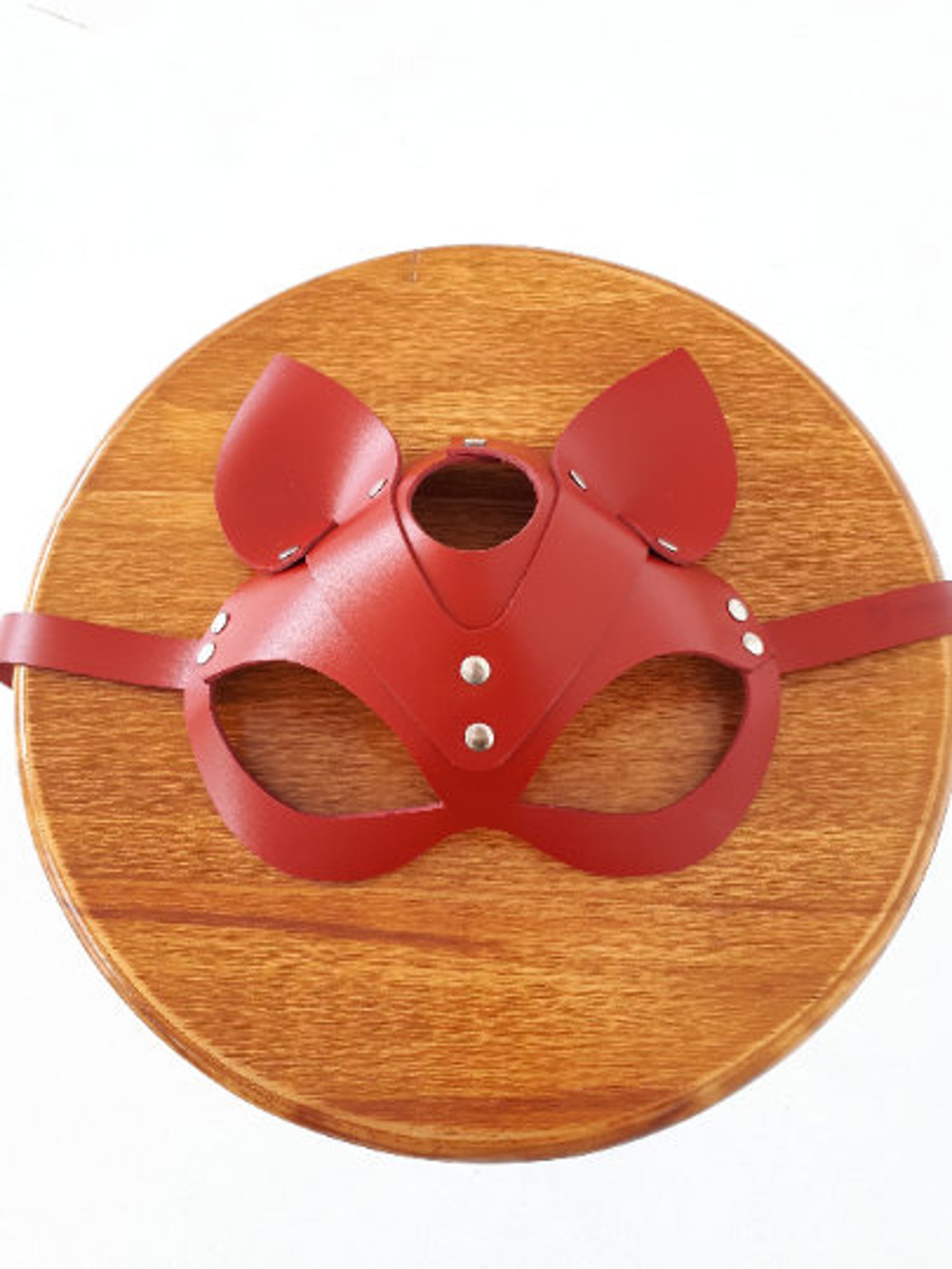 Petplay Mask, Leather Cat Mask, Bdsm Cat Mask, Cat Woman Mask ...