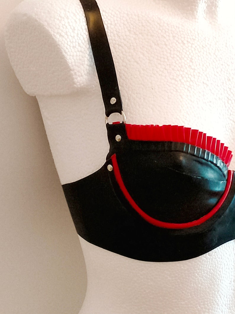 Ruffle Latex Bra Cute Shiny Latex Bra Latex Lingerie Latex - Etsy Australia