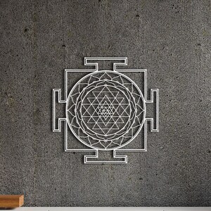 Sri Yantra Buddhist Chakra Hindu Yoga Metal Wall Art Gift/ Talisman for ...