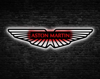 Aston Martin Logo Wall Art, Metal Wall Decor, Garage Wall Art, Logo ...