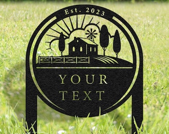 Custom Tree of Life Farm Garden Metal Sign, Personalized Gardener Name ...