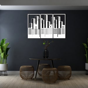 City Wall Decor, Custom City Sign, Custom City Skyline, Customized City ...