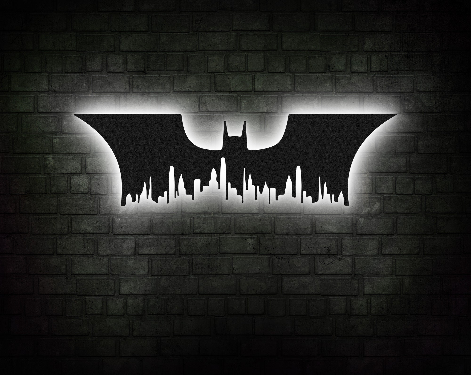 Gotham City Led Metal Wall Decor Game Room Decor Gift for - Etsy
