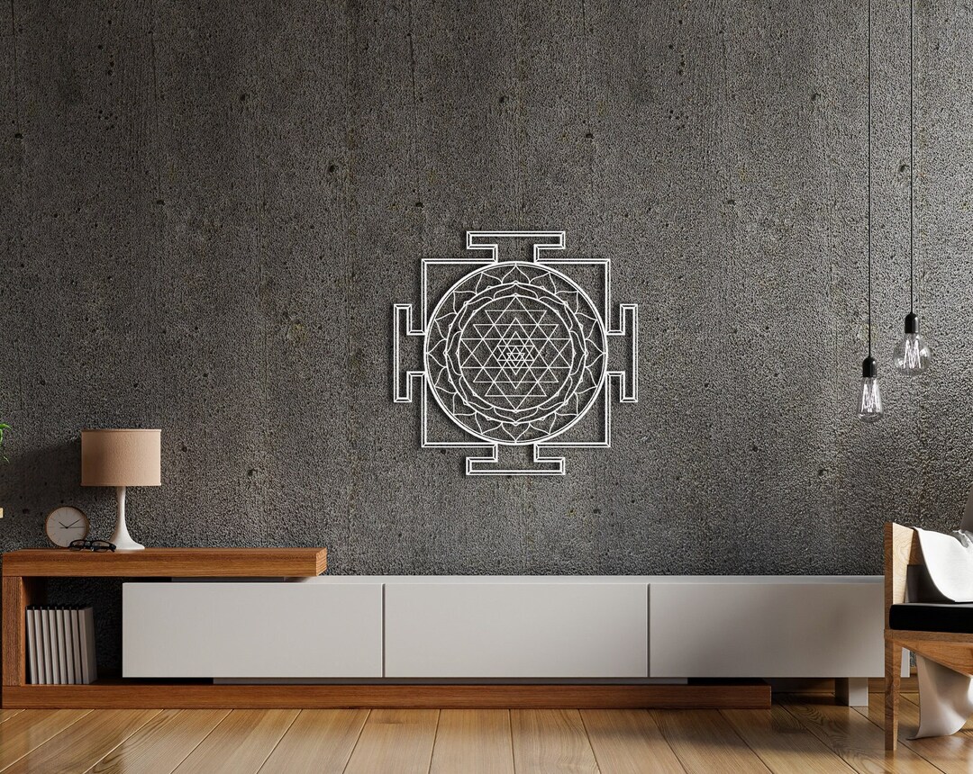 Sri Yantra Buddhist Chakra Hindu Yoga Metal Wall Art Gift/ Talisman for ...