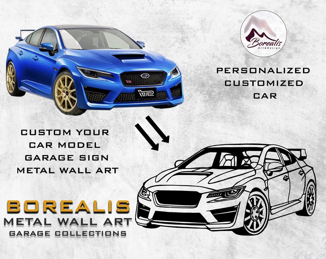 Customized/personalized Car Wall Art Garage Metal Gifts Sign/ Metal Car ...
