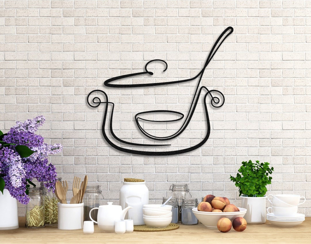 Kitchen Sign Wall Art Minimalist Metal Decor Moms Gifts - Etsy