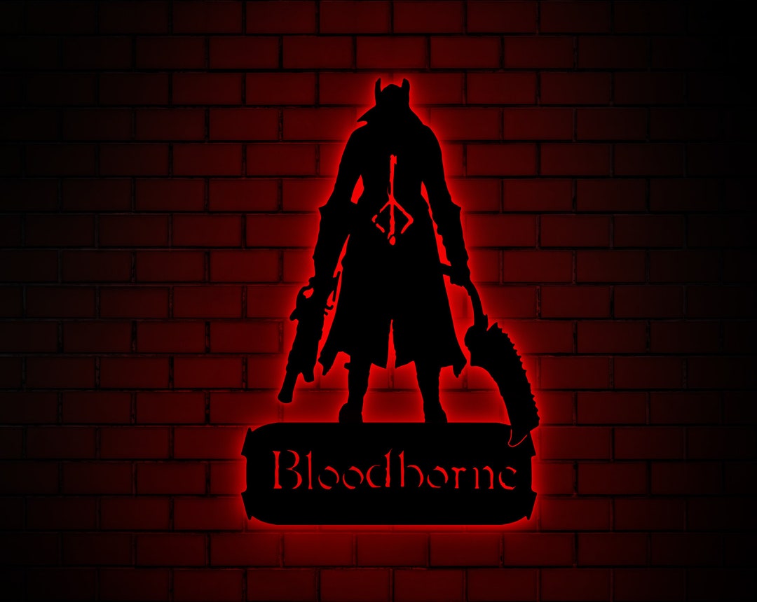 Bloodborne Led Metal Wall Art Hunter Poster Playroom Decor Sign - Etsy