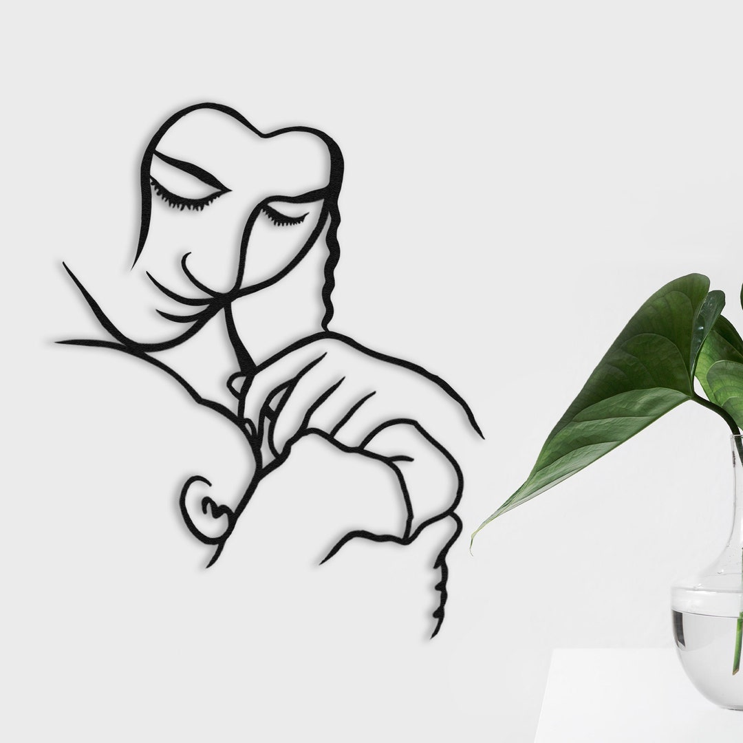 Breastfeeding Mom Line Decor, Decor for Mom and Baby, Gift for Moms ...