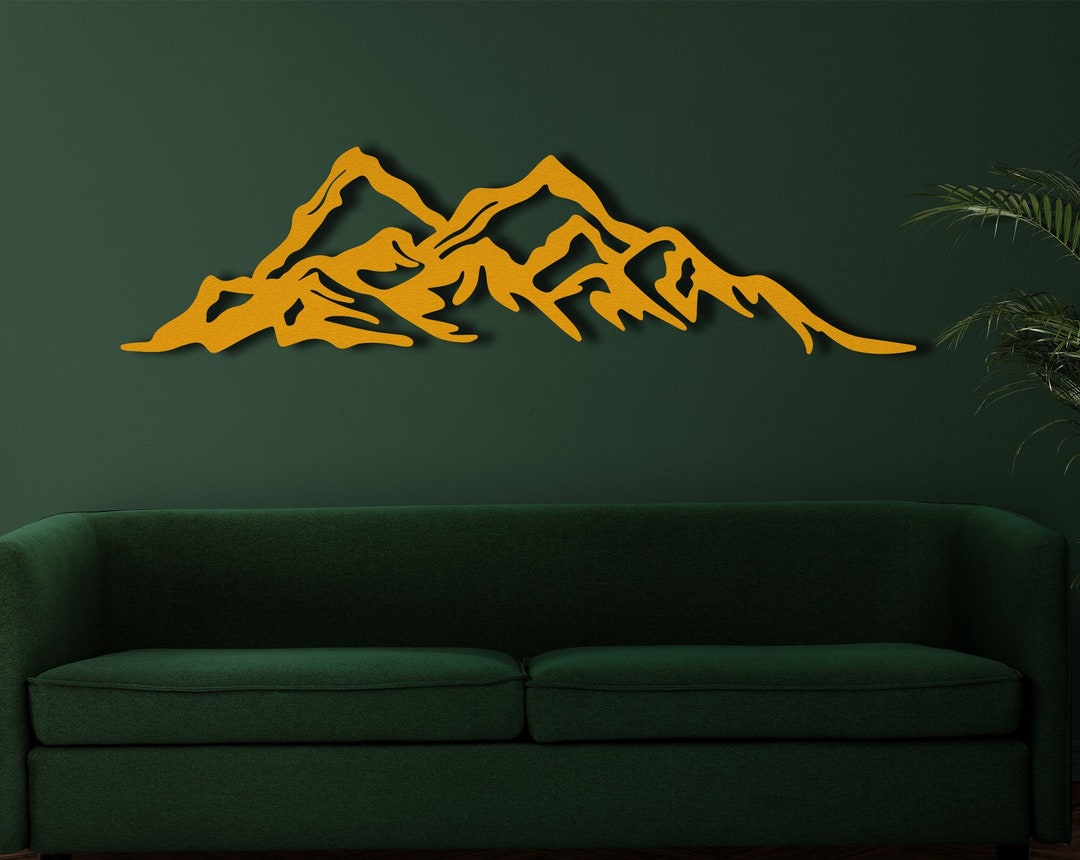 Mountain Silhouette Metal Wall Art Extra Large Farmhouse Decor ...