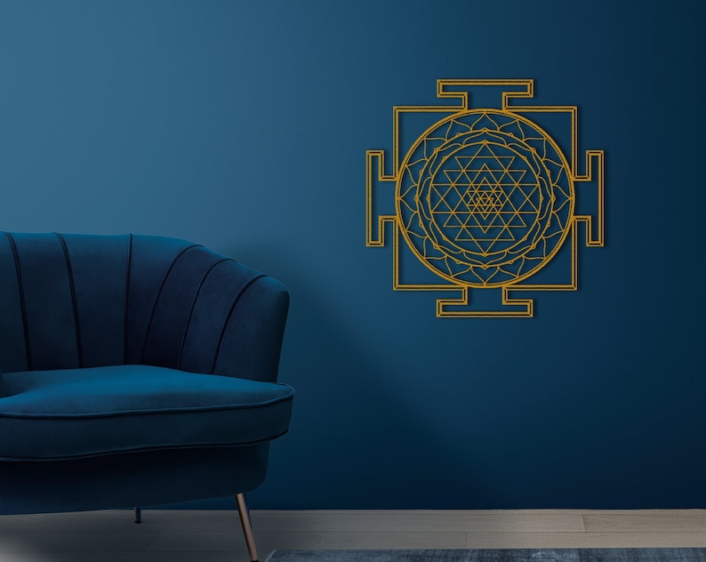 Sri Yantra Buddhist Chakra Hindu Yoga Metal Wall Art Gift/ - Etsy