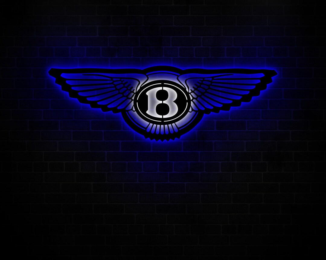 Bentley Automotive Logo Metal Led Sign, Luxury Vehicles Series Metal ...