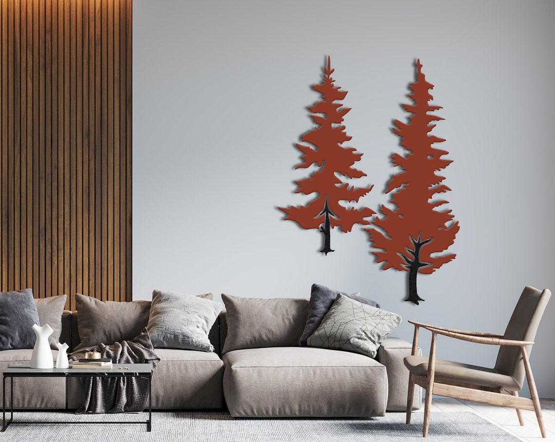 Pine Tree Wall Decor, Pine Tree Metal Wall Art, Metal Tree Wall Decor ...