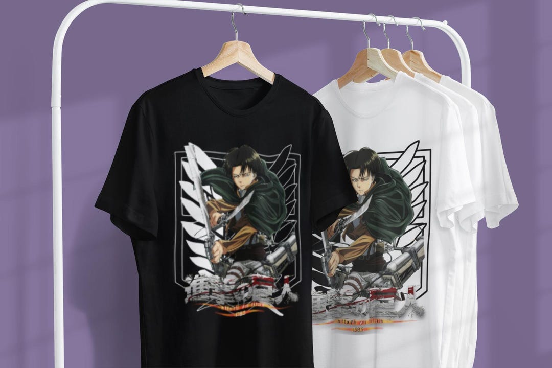 Attack on Titan Oversized T-shirts (set of 2) - Levi Ackerman Double ...