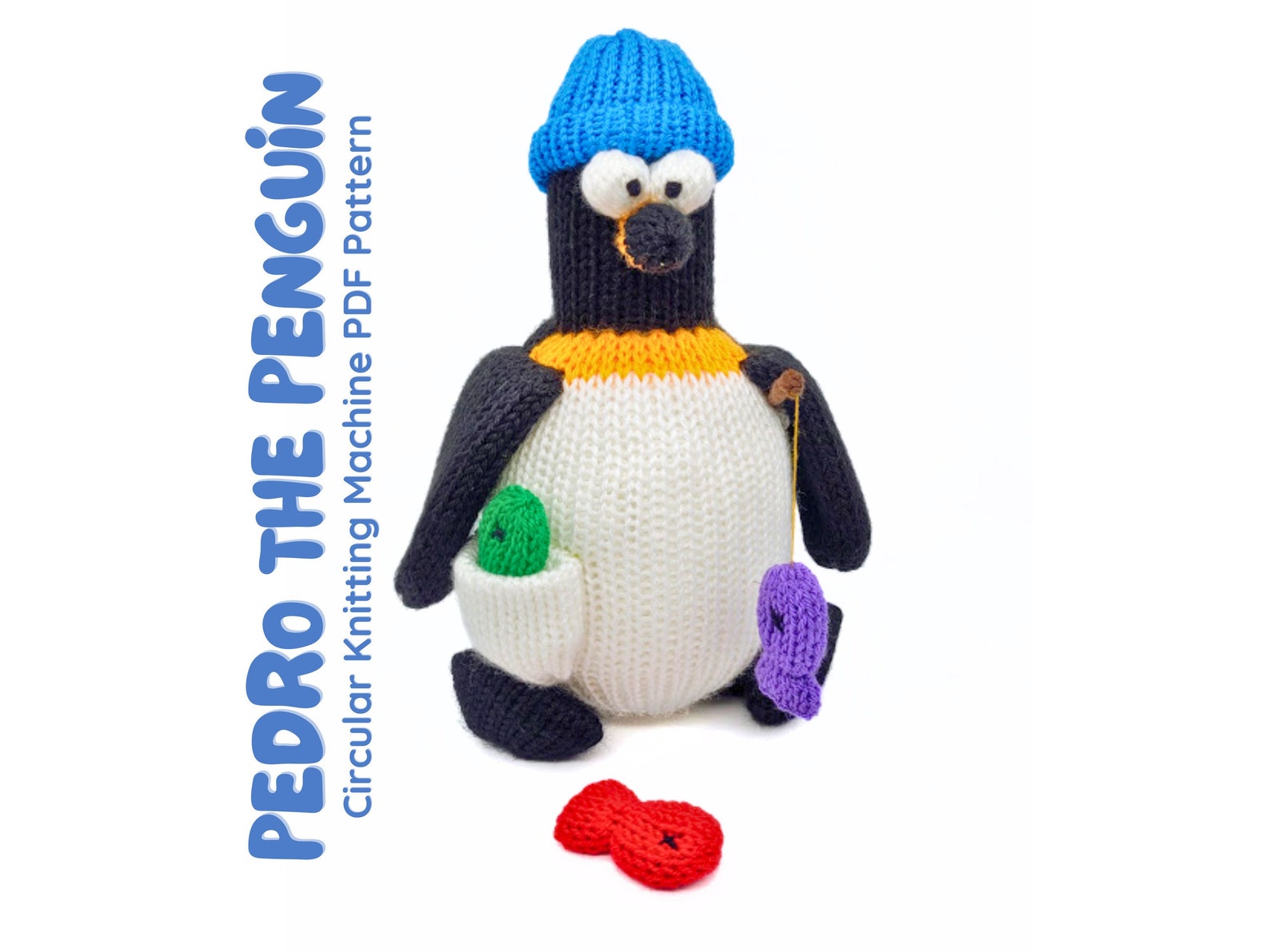 Pedro the Penguin- Circular Knitting Machine PDF Pattern Downloadable ...