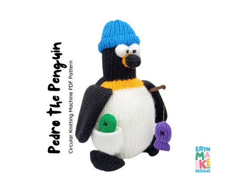 Pedro the Penguin Circular Knitting Machine PDF Pattern Downloadable ...