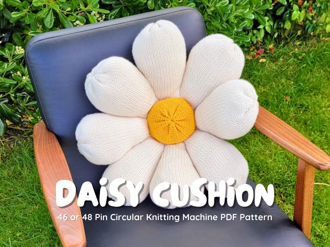 Daisy Cushion Flower Pillow 46/ 48 Pin Addi Express Sentro Circular ...