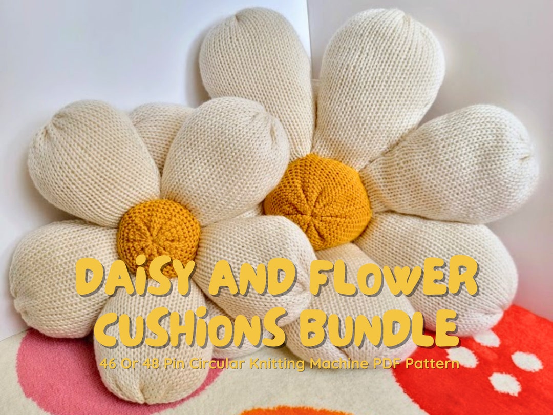 Daisy and Flower Cushions/ Throw Pillows Bundle PDF Pattern for the ...