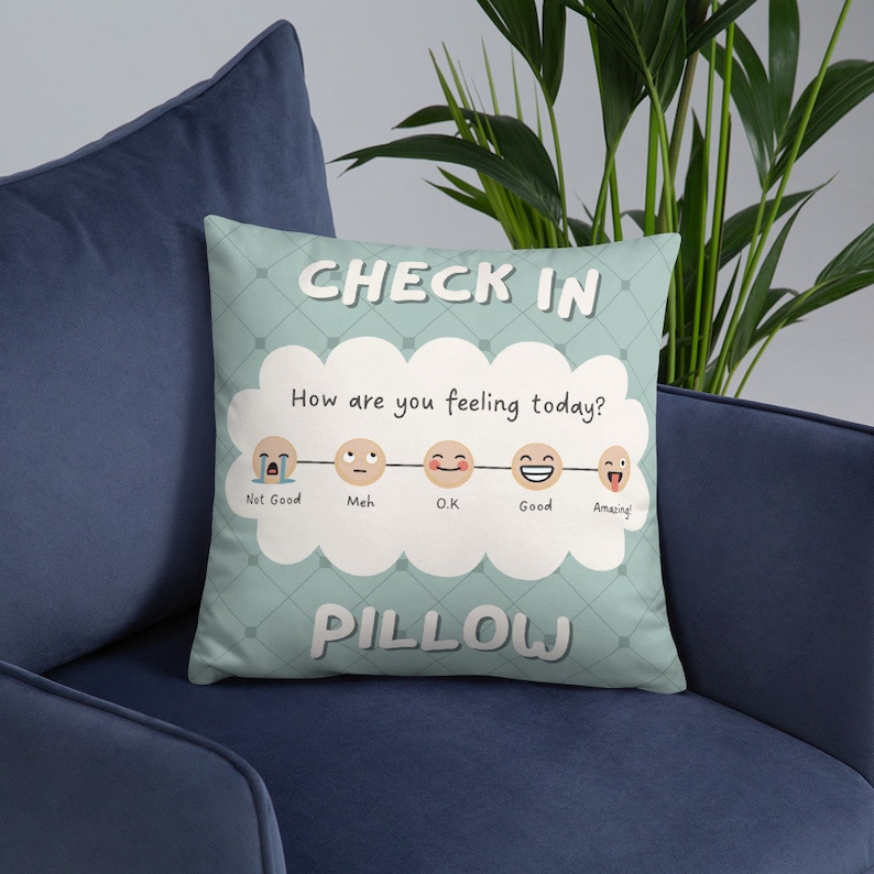 Emotion Check in Emoji Psychology Pillow Therapist Room - Etsy