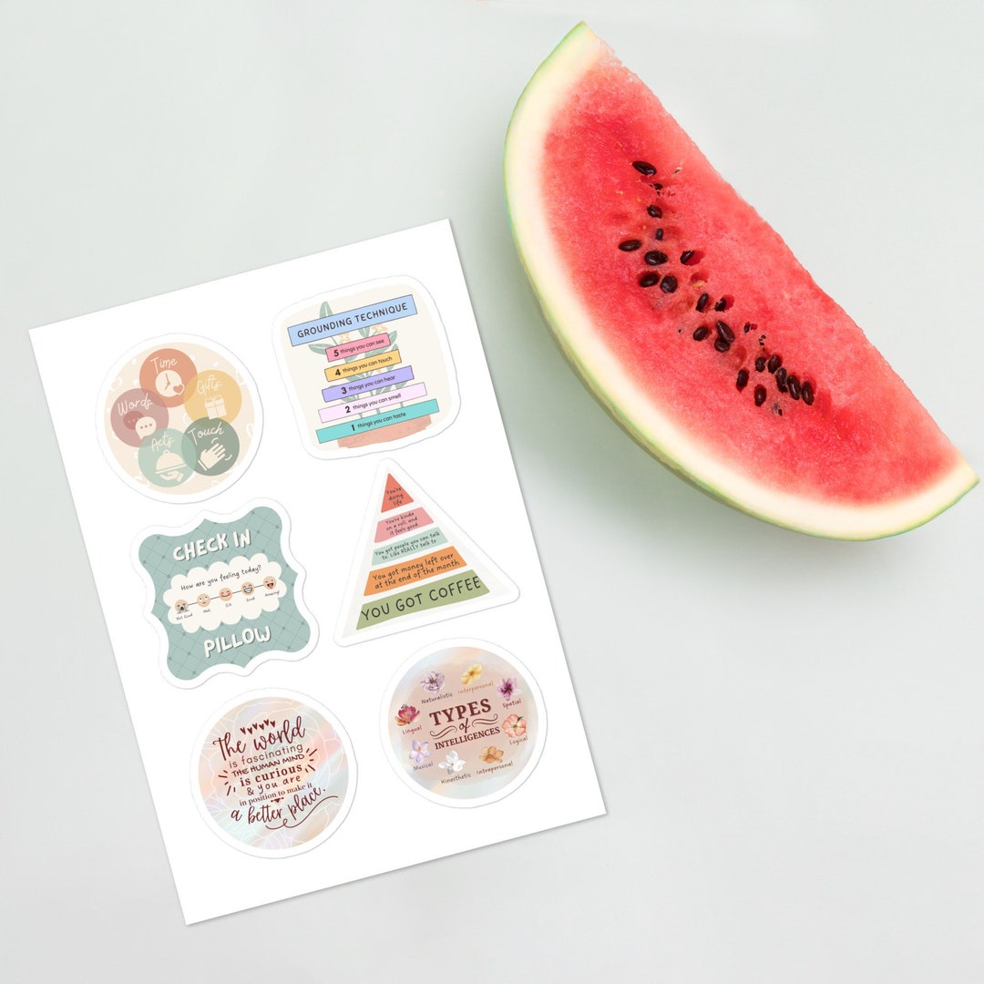 Self-care Mental Health Sticker Sheet, Psychology Theories, Rewards for ...
