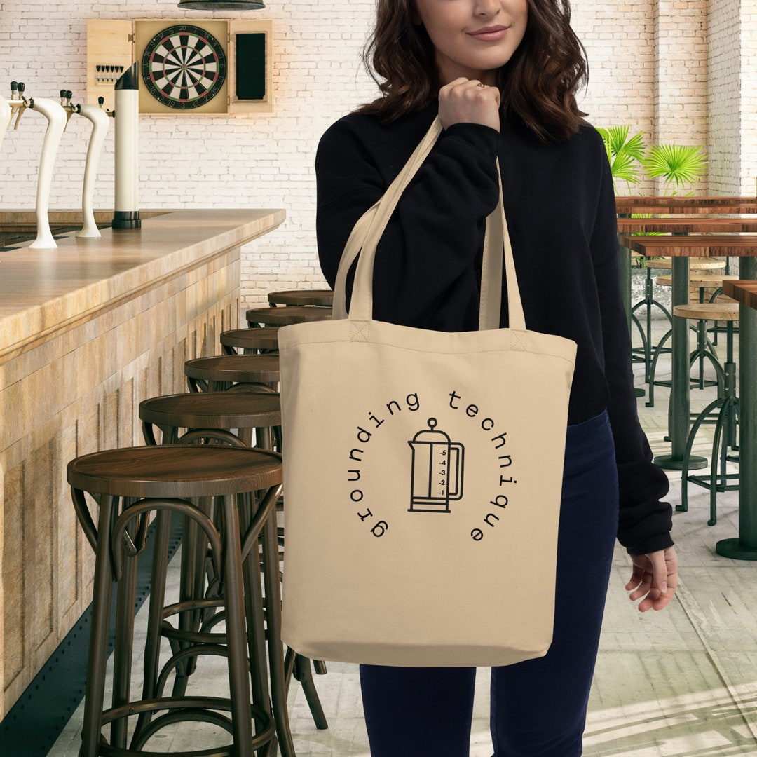 Grounding Technique Coffee Theme Eco Bag, Cute Aesthetic Canvas Bag for ...