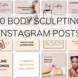 Editable Body Sculpting Instagram Posts Template Personalised - Etsy