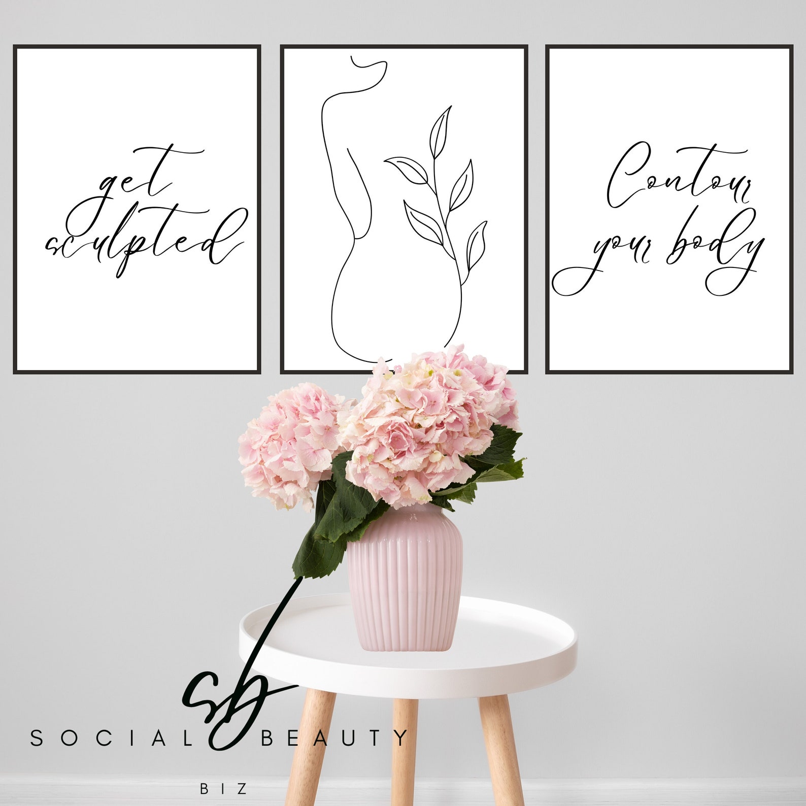 Get Sculpted Wall Decor Posters / Fat Cavitation / Body Contouring ...