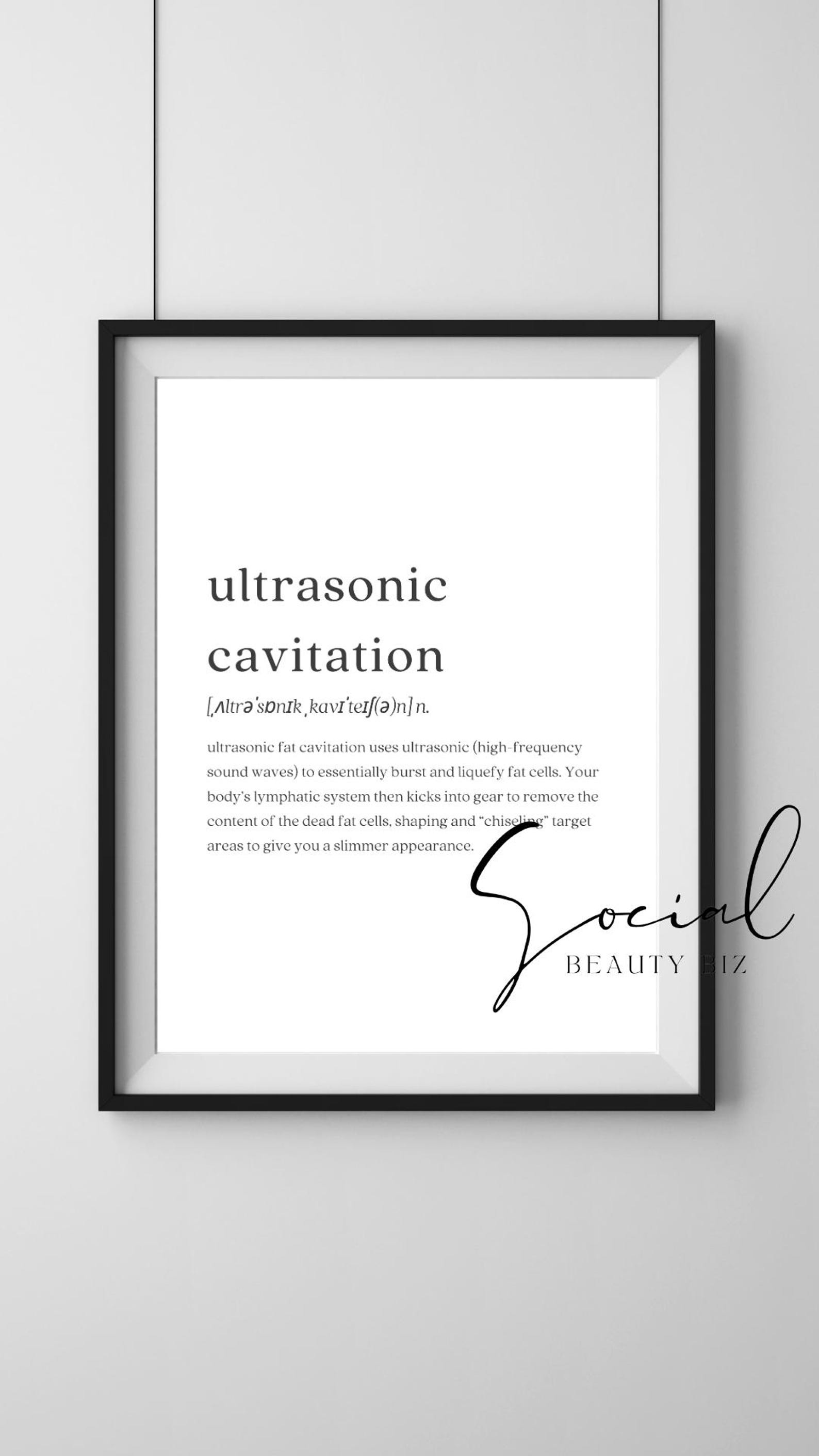 Body Sculpting Definition Poster Set of 4 | Ultrasonic Cavitation, RF ...