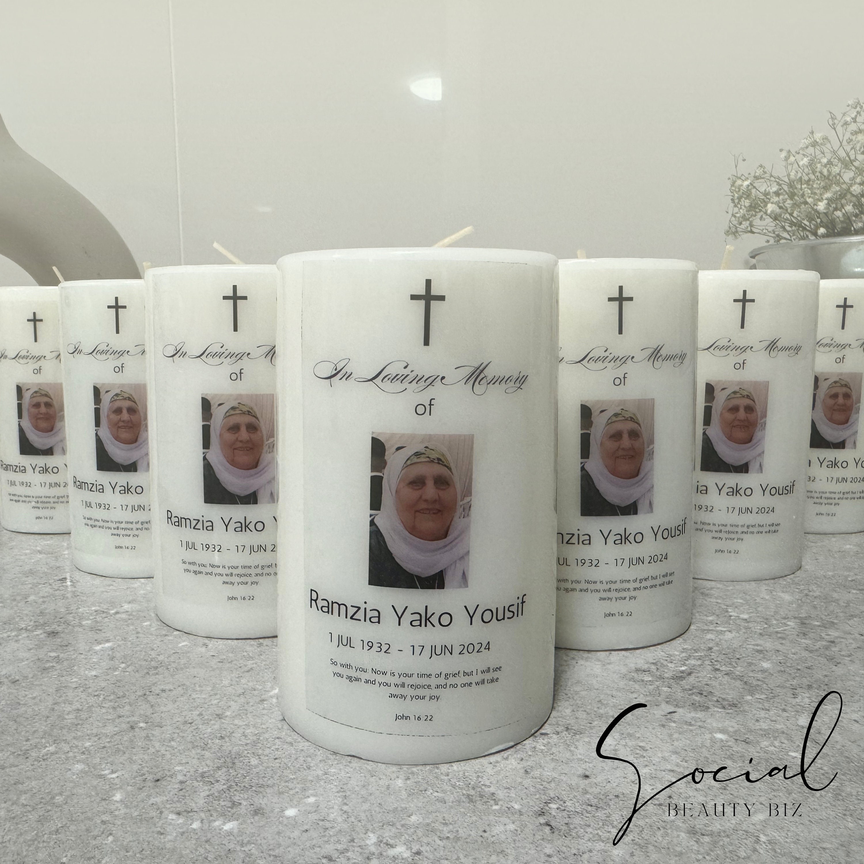 Memorial Candles | Funeral Candle | in Loving Memory of | Scented ...