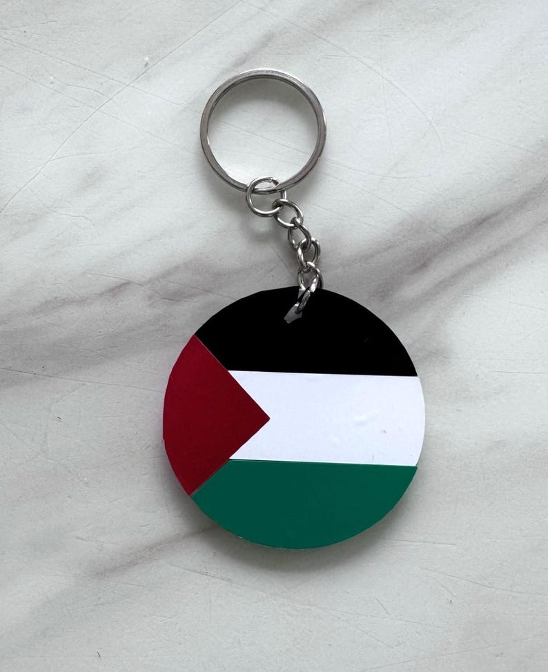 World Flags Keyrings Acrylic Vinyl Keyring Palestine Canada Nation ...