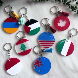 Acrylic World Flag Keyrings – Travel Gifts, Souvenirs & Custom ...