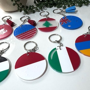Acrylic World Flag Keyrings – Travel Gifts, Souvenirs & Custom ...