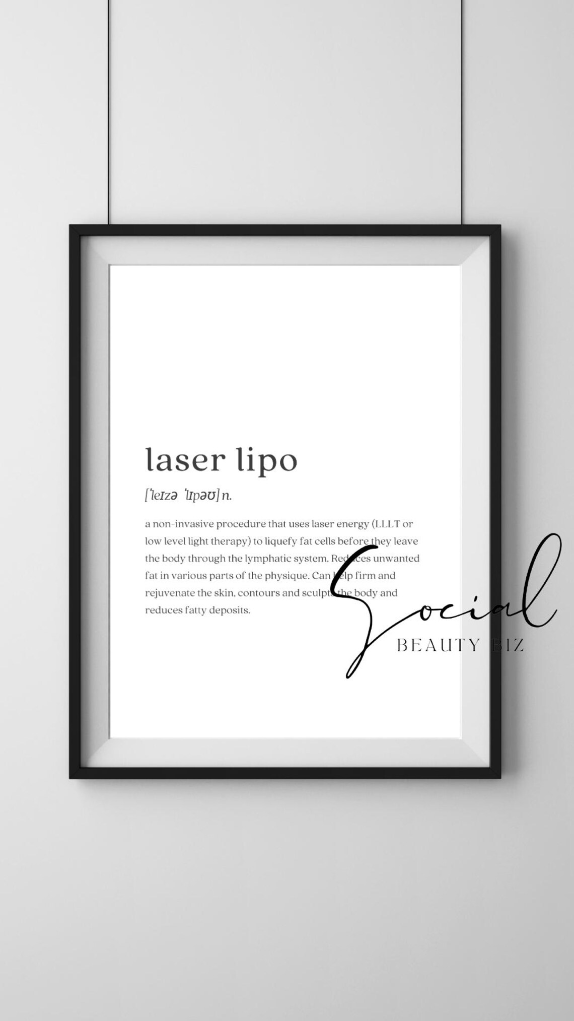 Laser Lipo Definition Art Print | Body Sculpting Decor (digital ...
