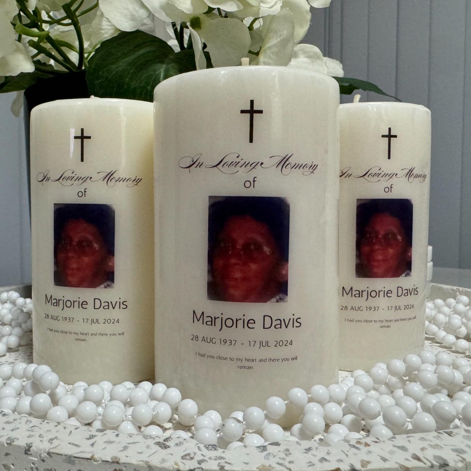 Memorial Candles | Funeral Candle | in Loving Memory of | Scented ...