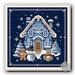 Cross Stitch Pattern Blue Gingerbread House Christmas Cross Stitch ...