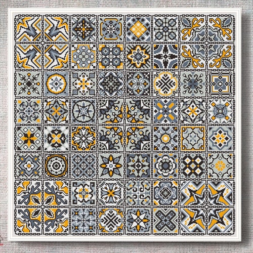 Cross Stitch Chart Patchwork Quilt Block Pattern Squares Quilt - Etsy