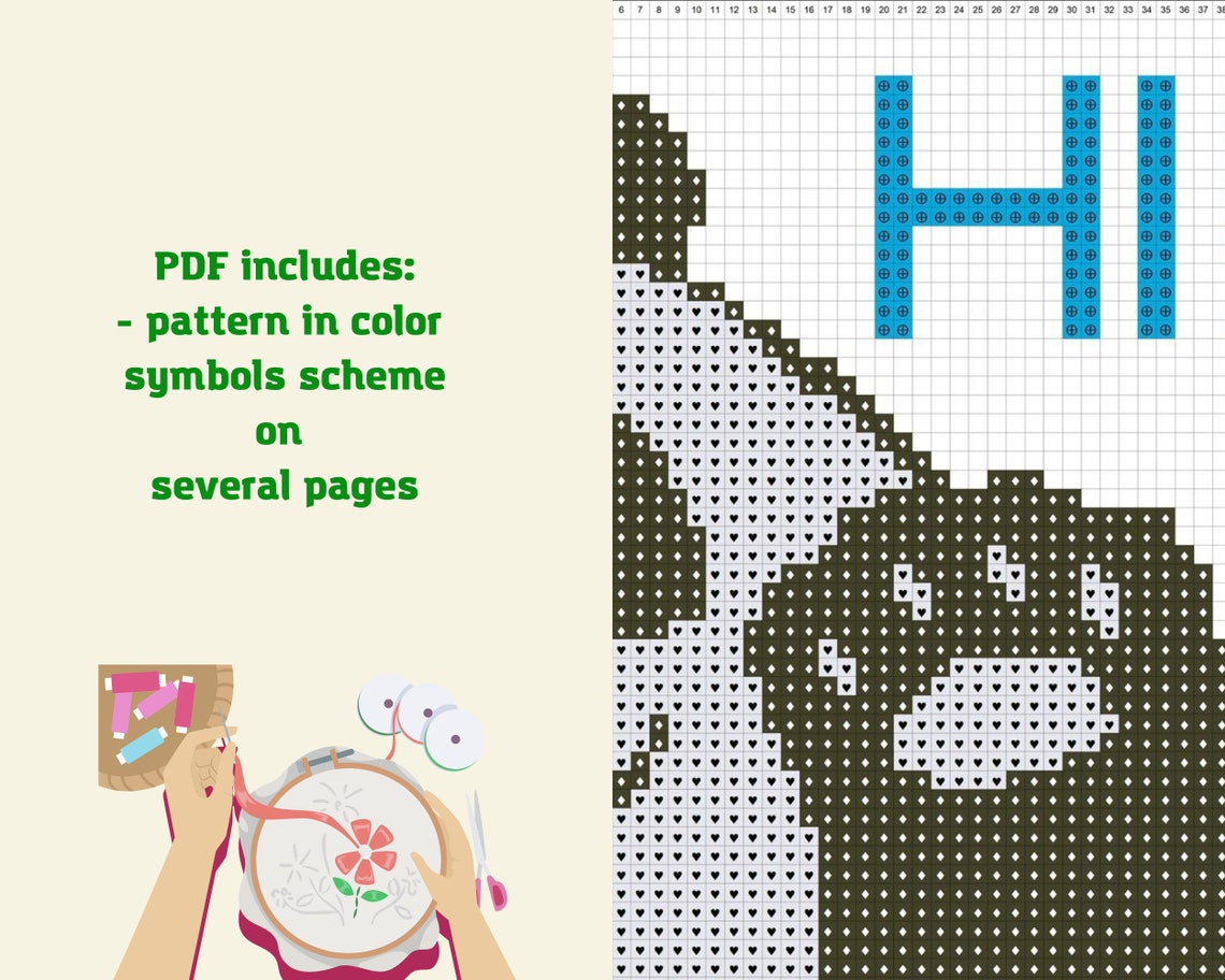 Panda Cross Stitch Animal Cross Stitch Pattern PDF Pattern - Etsy