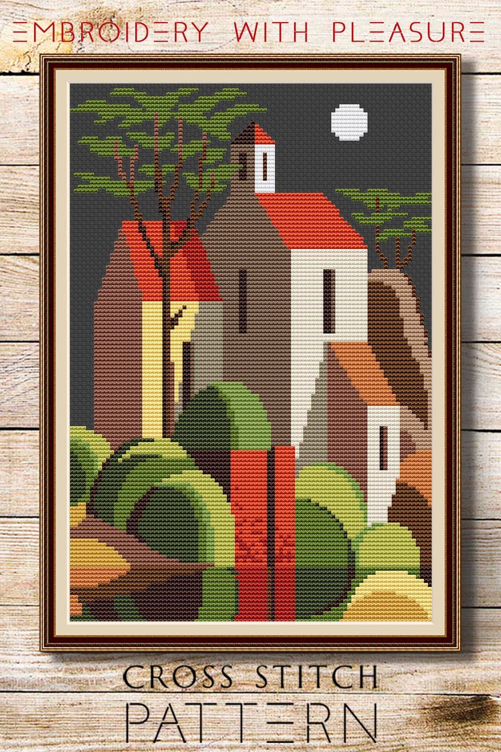 Minimalistic Cross Stitch Pattern PDF Primitive Cross Stitch - Etsy