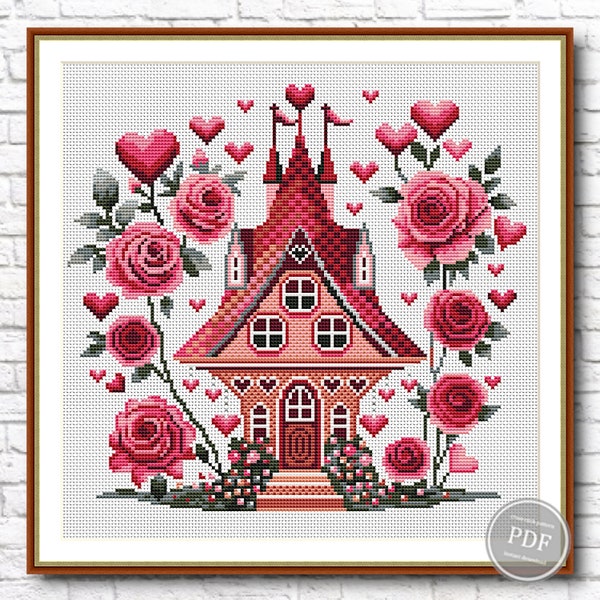 Houses Cross Stitch Pattern - Etsy