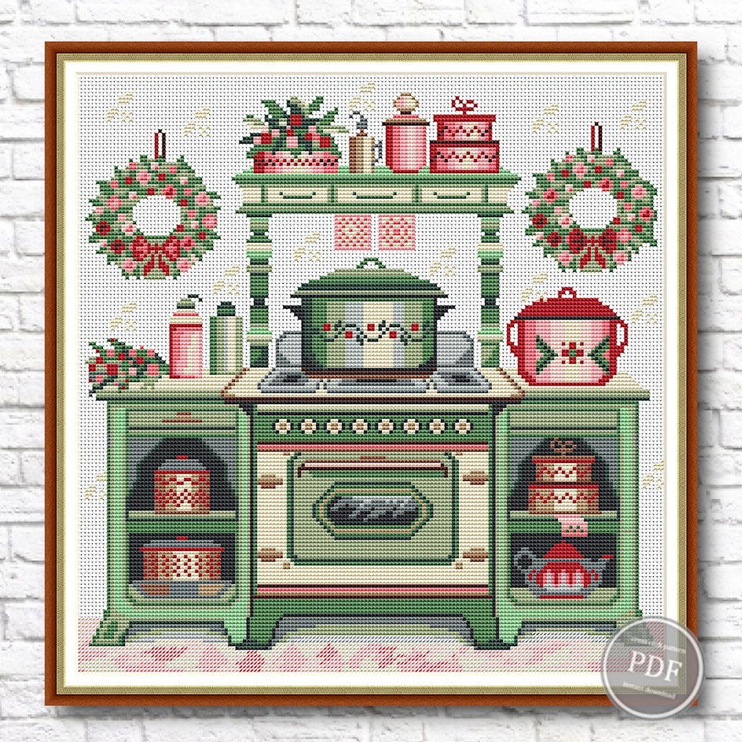 Cross Stitch Pattern Vintage-kitchen # 2, Old Kitchen Cross Stitch ...