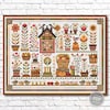 Cross Stitch Sampler Pattern PDF Set of 4 Cute Sheep Cross Stitch Home ...
