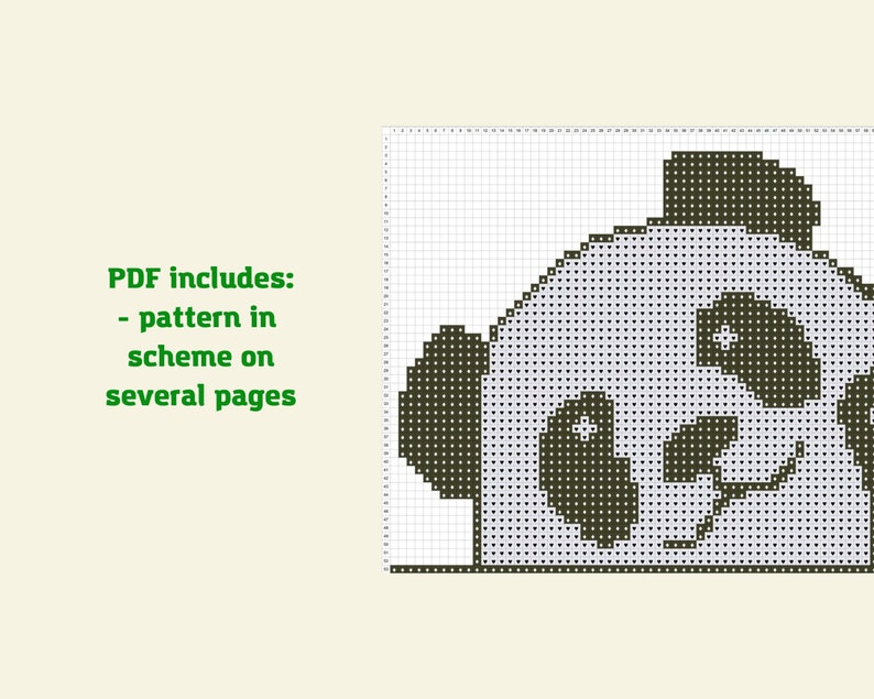 Panda Cross Stitch Animal Cross Stitch Pattern PDF Pattern | Etsy